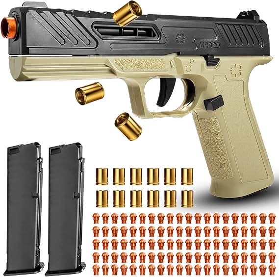 Amazon.com: Shell Ejecting Toy Gun Pistol, Soft Bullet Toy Guns for ...