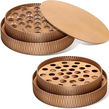 Amazon.com: 2 Sets of Wooden Communion Tray with Lid for Churches Set ...