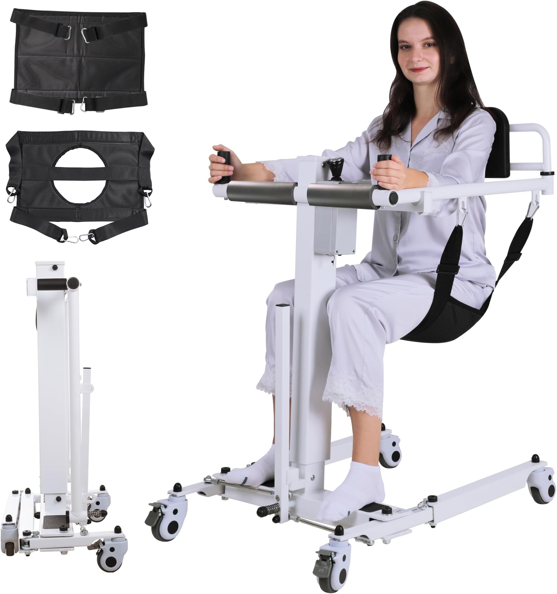 Amazon.com: Electric Patient Lift Transfer Chair, Portable Patient Lift ...