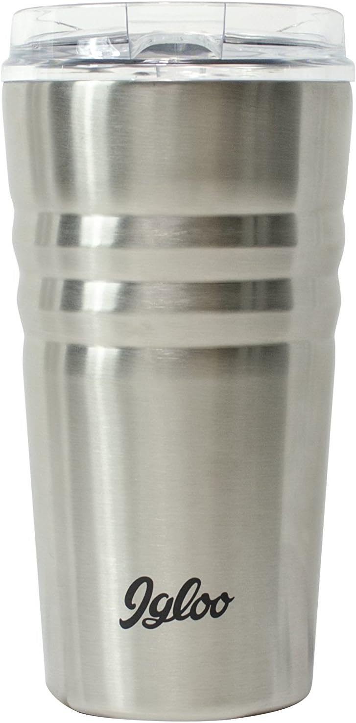 Amazon.com: Igloo Stainless Steel Vacuum Insulated Tumbler, Stainless ...