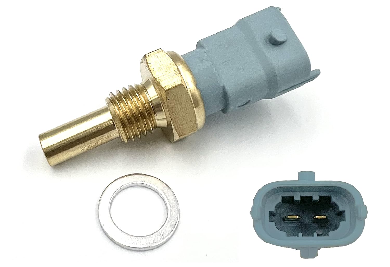 Engine Water Coolant Temp Temperature Sensor 2 Pin - Includes Seal ...