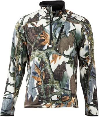 Amazon.com: Predator Camo Men's Grid Fleece Perform Zip, 3D Deception ...