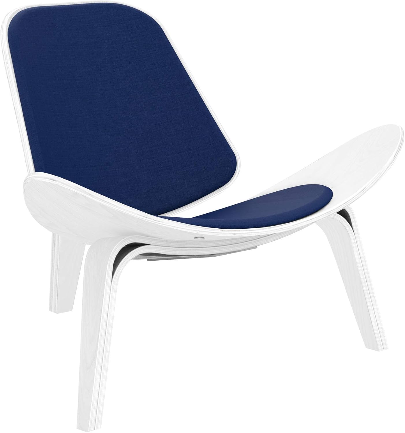 Amazon.com: NyeKoncept Moody Blue Shell Chair White : Home & Kitchen