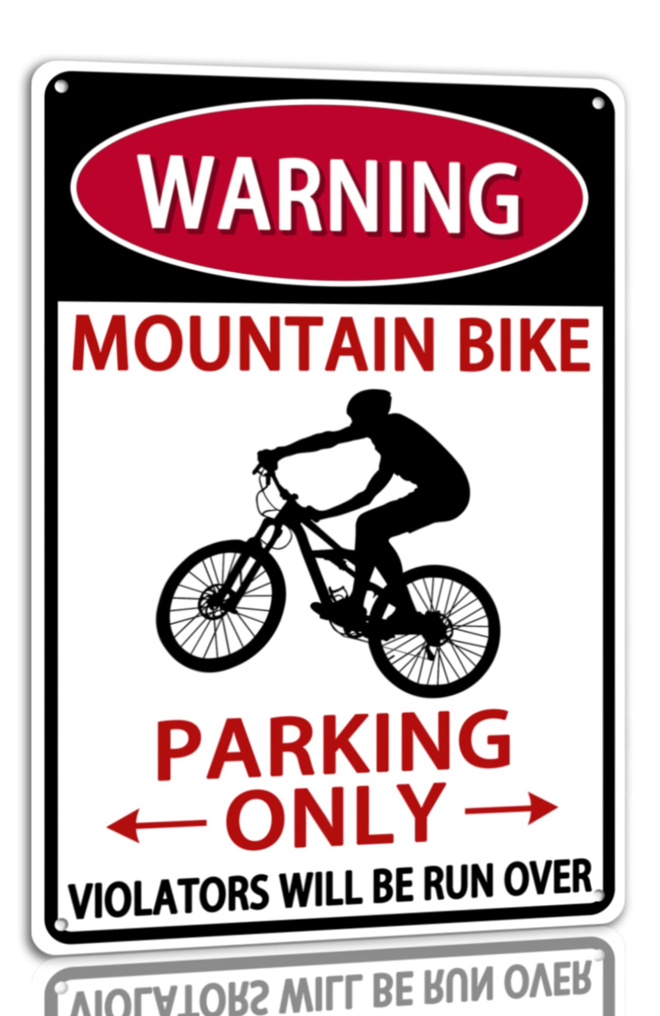 Amazon.com: Mountain Bike Parking Only Metal Tin Sign Violators Will Be ...