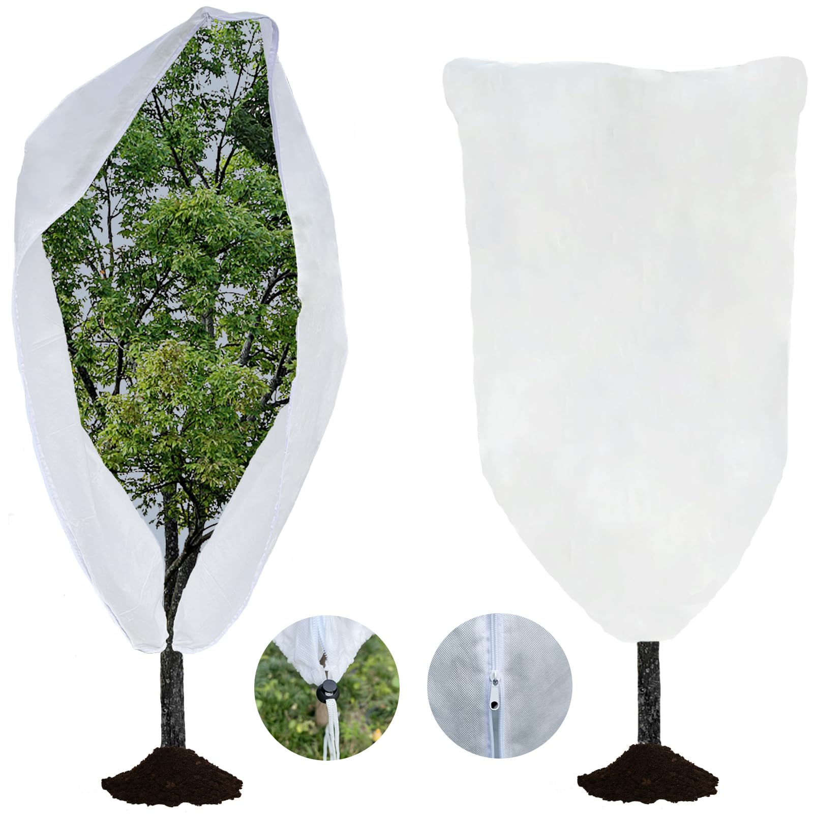 Amazon.com : 2 Packs Plant Covers for Winter, 47.2 x 71 Inch Thickness ...