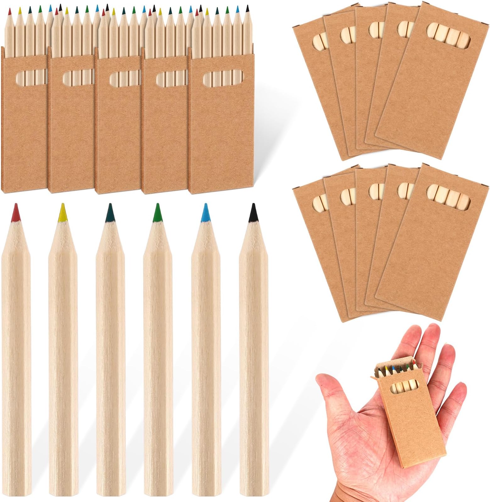 Amazon.com: Faccito Mini Drawing Colored Pencils for Kids 3.5 Inch ...
