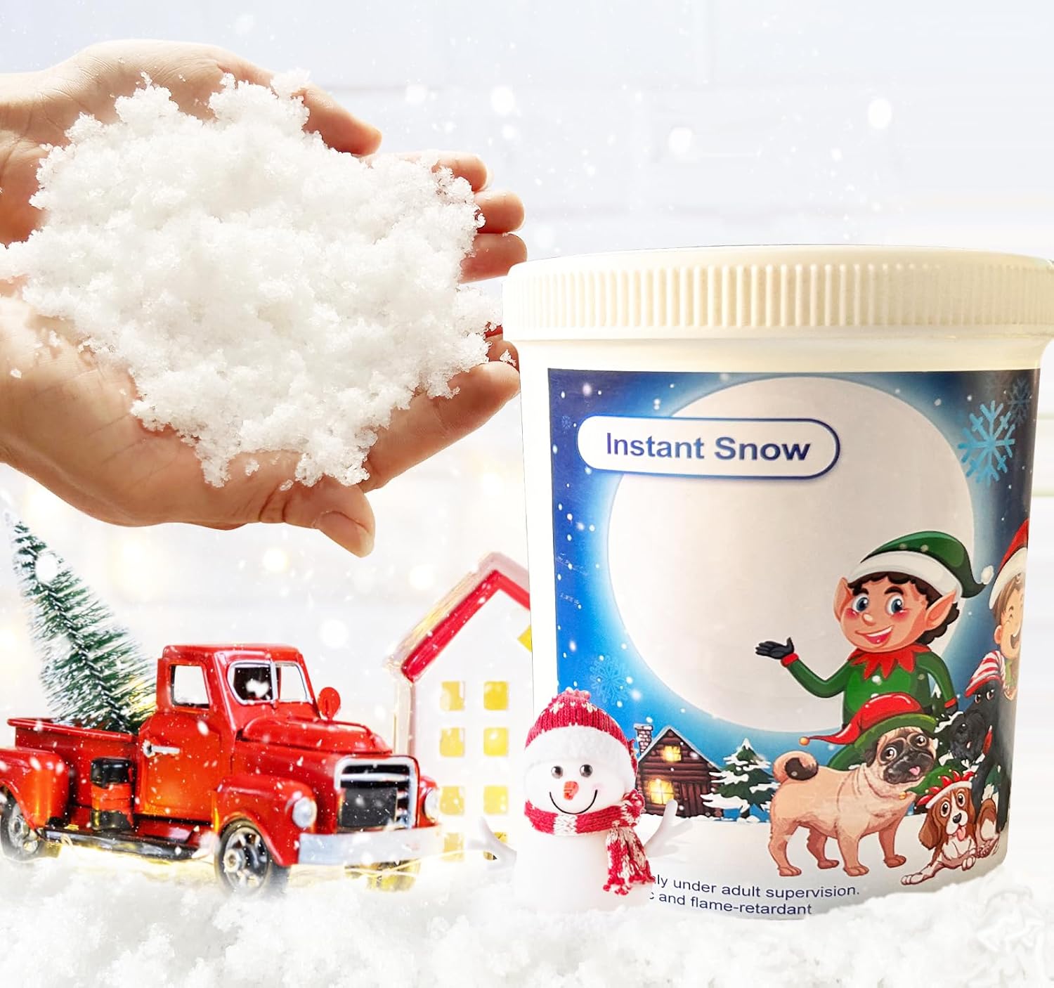 Amazon.com: Instant Snow for Slime Fake Snow Powder for Christmas Decor ...