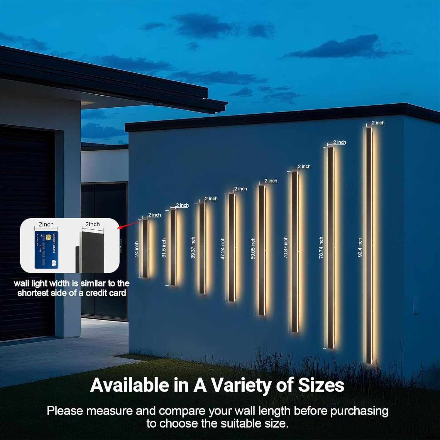 SJIGUANGZ Juego de 2 luces de pared para exteriores, lámpara de pared ...