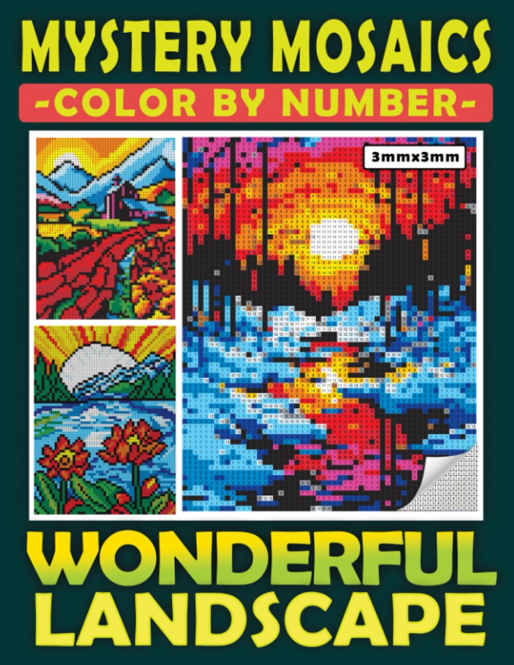 Mystery Mosaics Color By Number Wonderful Landscape: 35 Dazzling Pixel ...