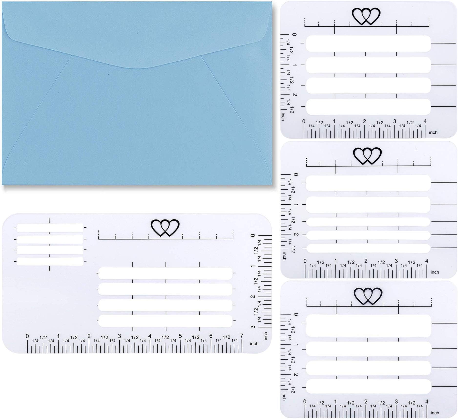 Amazon.com : Onwon 4 Style Envelope Addressing Guide Address Stencil ...