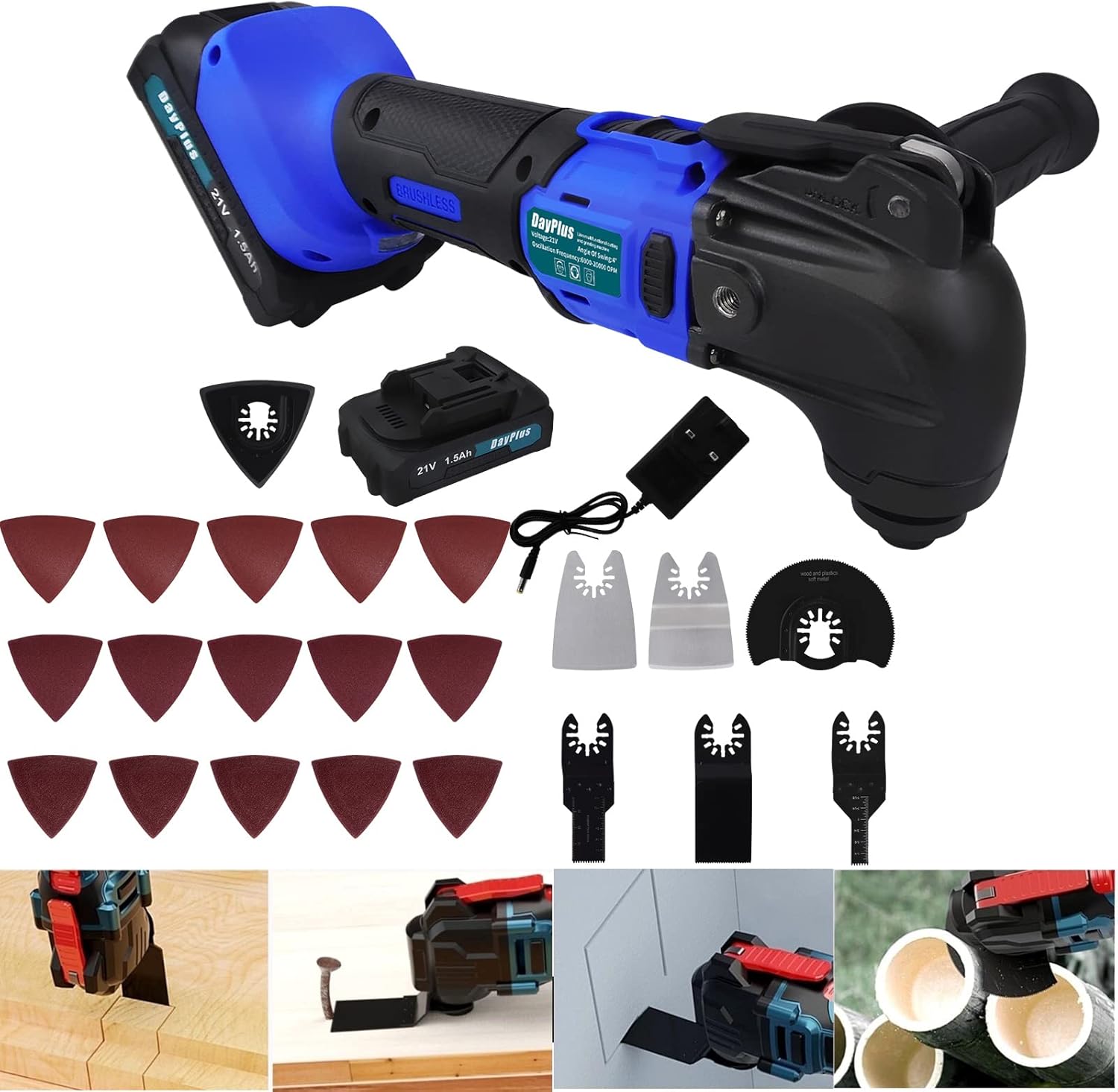 Brushless Oscillating Multi Tools Cordless Oscillating Multitool 21V ...