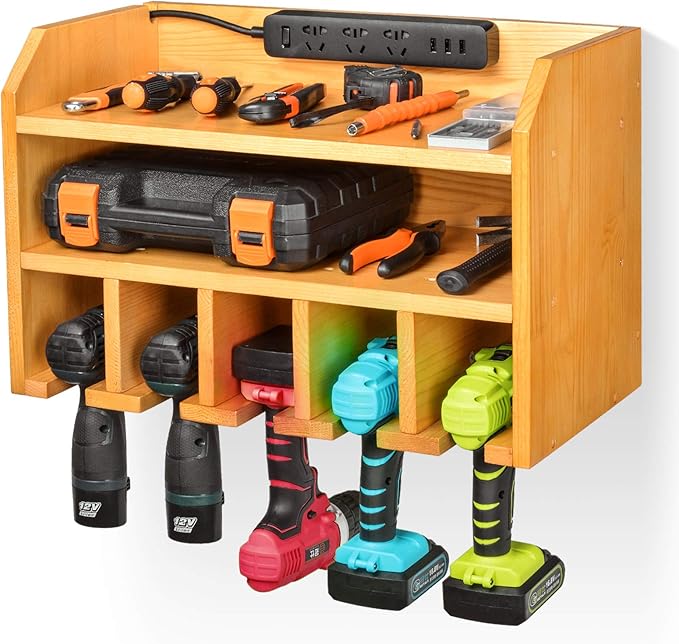 Sunix Power Tool Organizer Wall Mount, Cordless Drill Hanger Storage ...