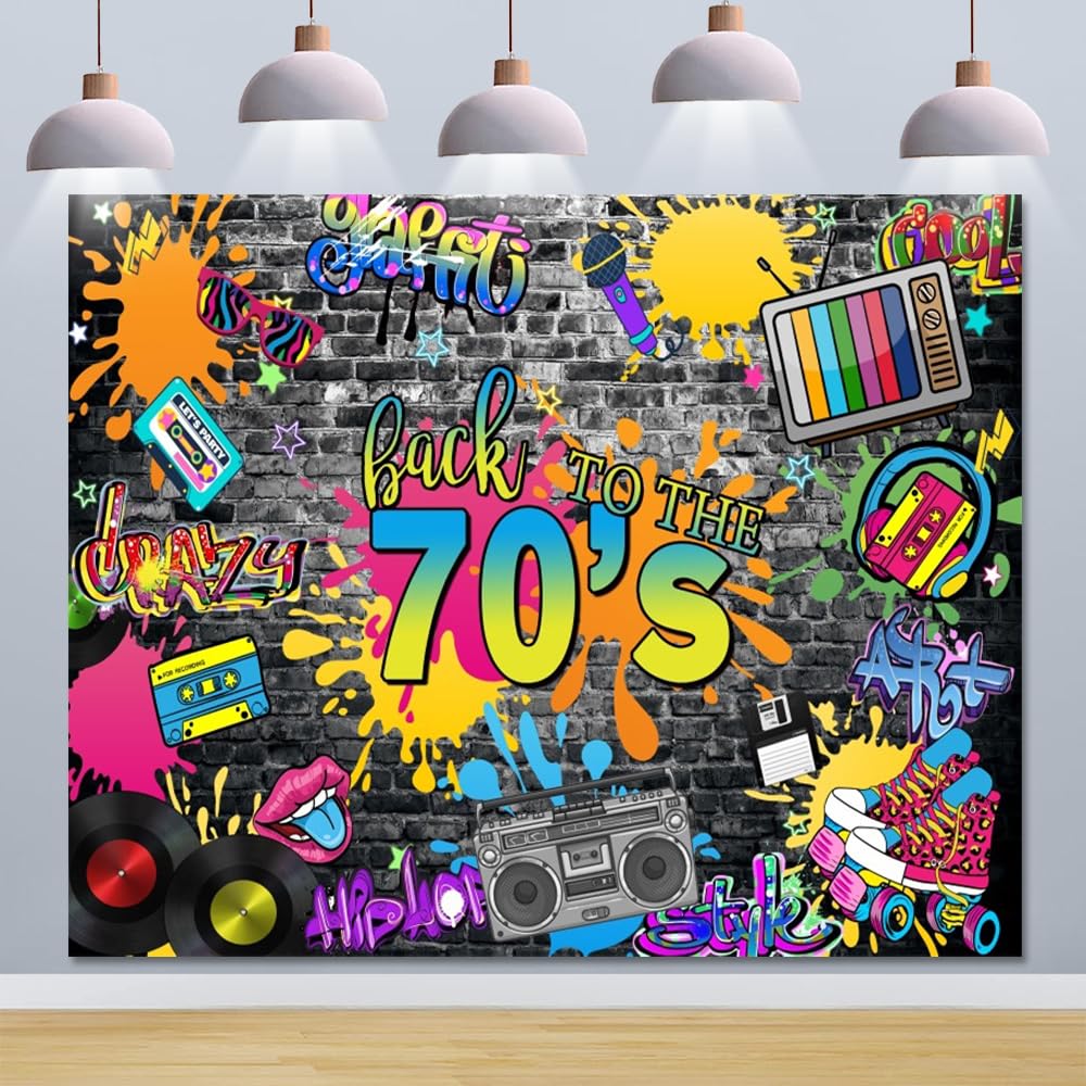 10x8 Ft Vinyl Banner 10x8 Ft 2000s Theme Backdrop - Hip Hop Graffiti ...