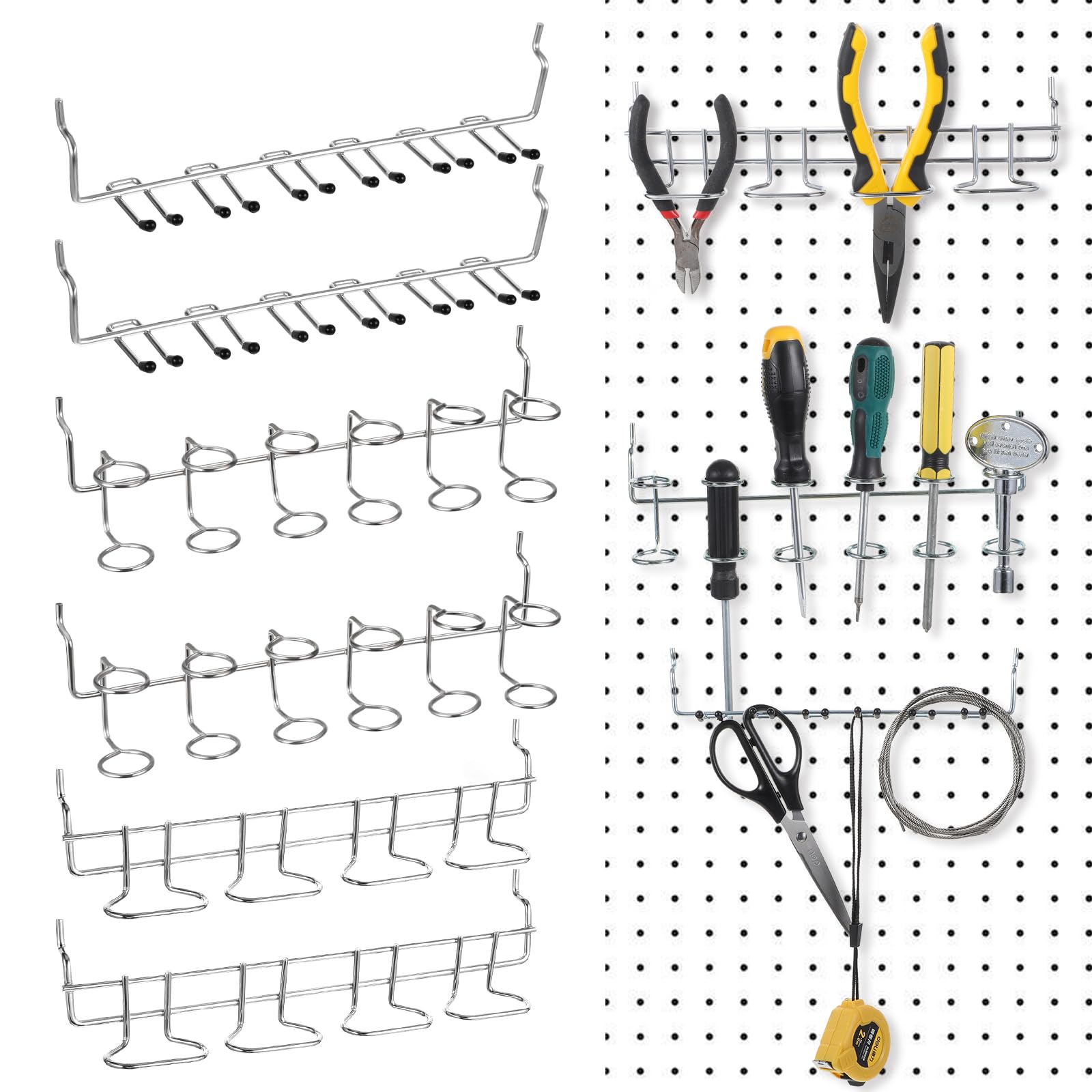 Amazon.com: JOUTYFOR 6 Pcs Pegboard Screwdriver Holders Organizer ...