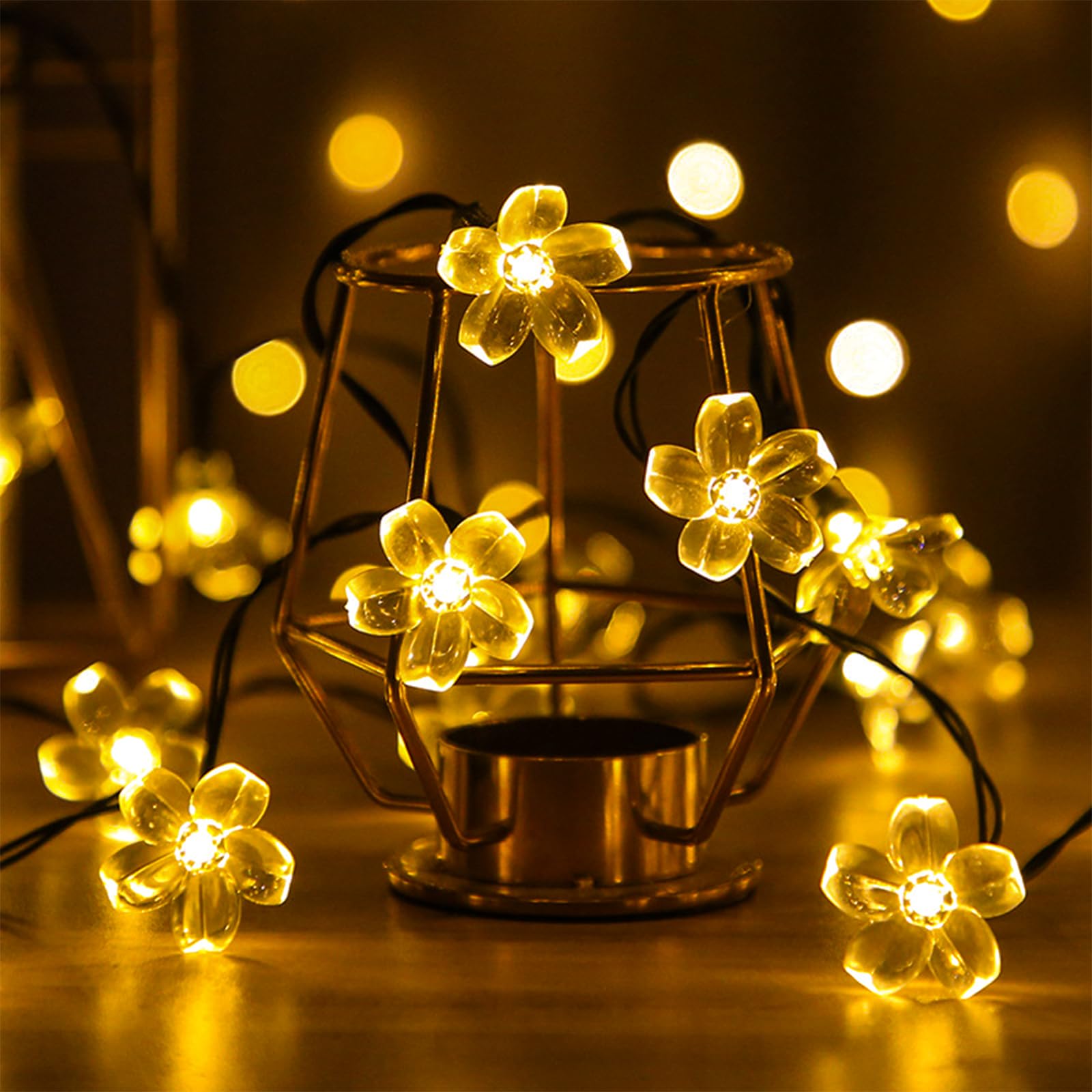 JACUXLSS Cherry Blossom Flower String Lights with Timer, Cute 33ft 100 ...