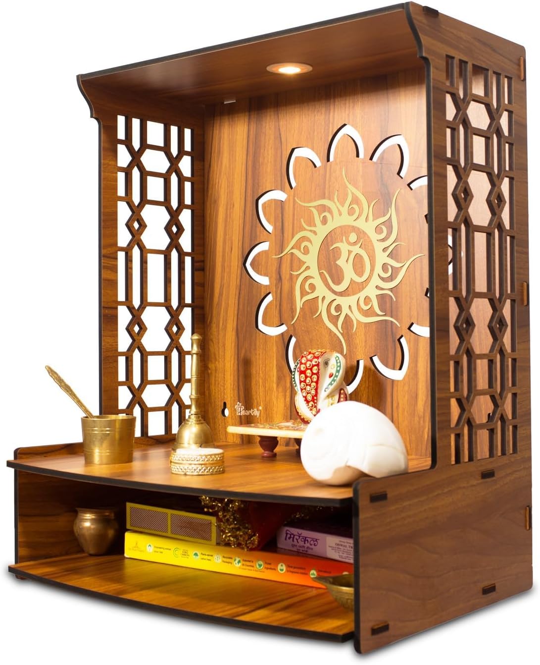 Maha Mangal Beautiful Wooden Pooja Mandir for Home Temple for Home and ...