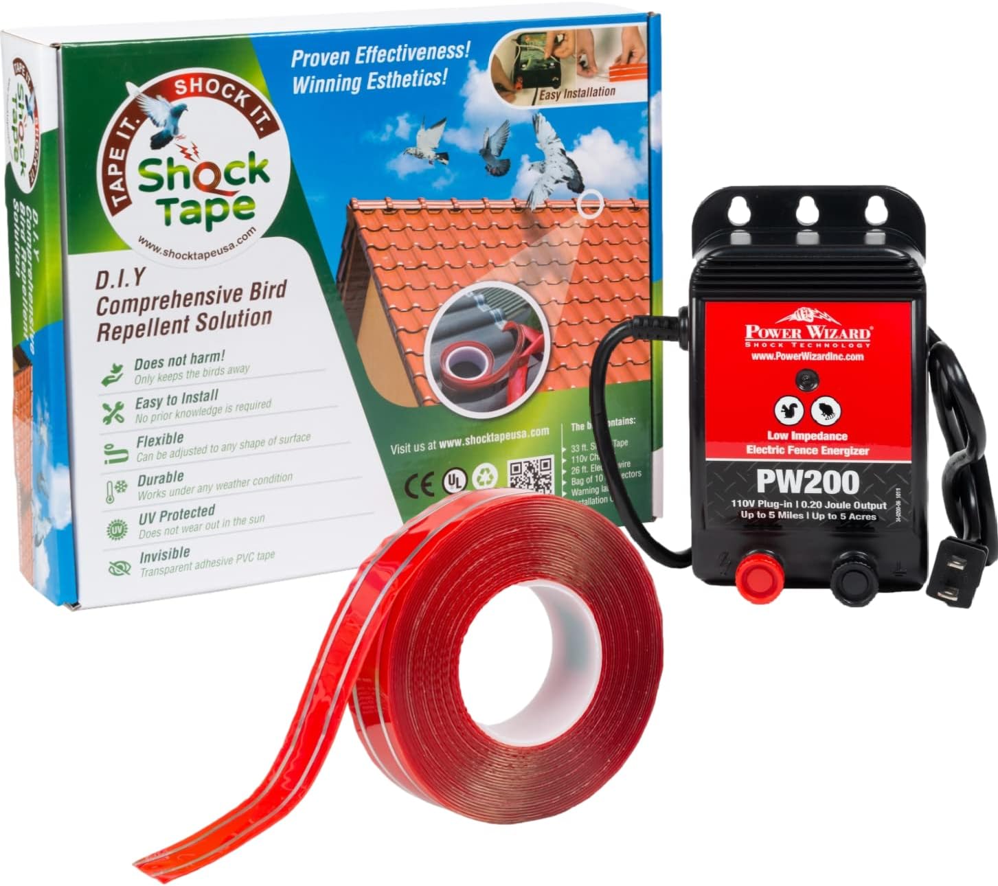 Amazon.com : Shock Tape kit for Pigeon & Bird Control - Bird Trainer ...