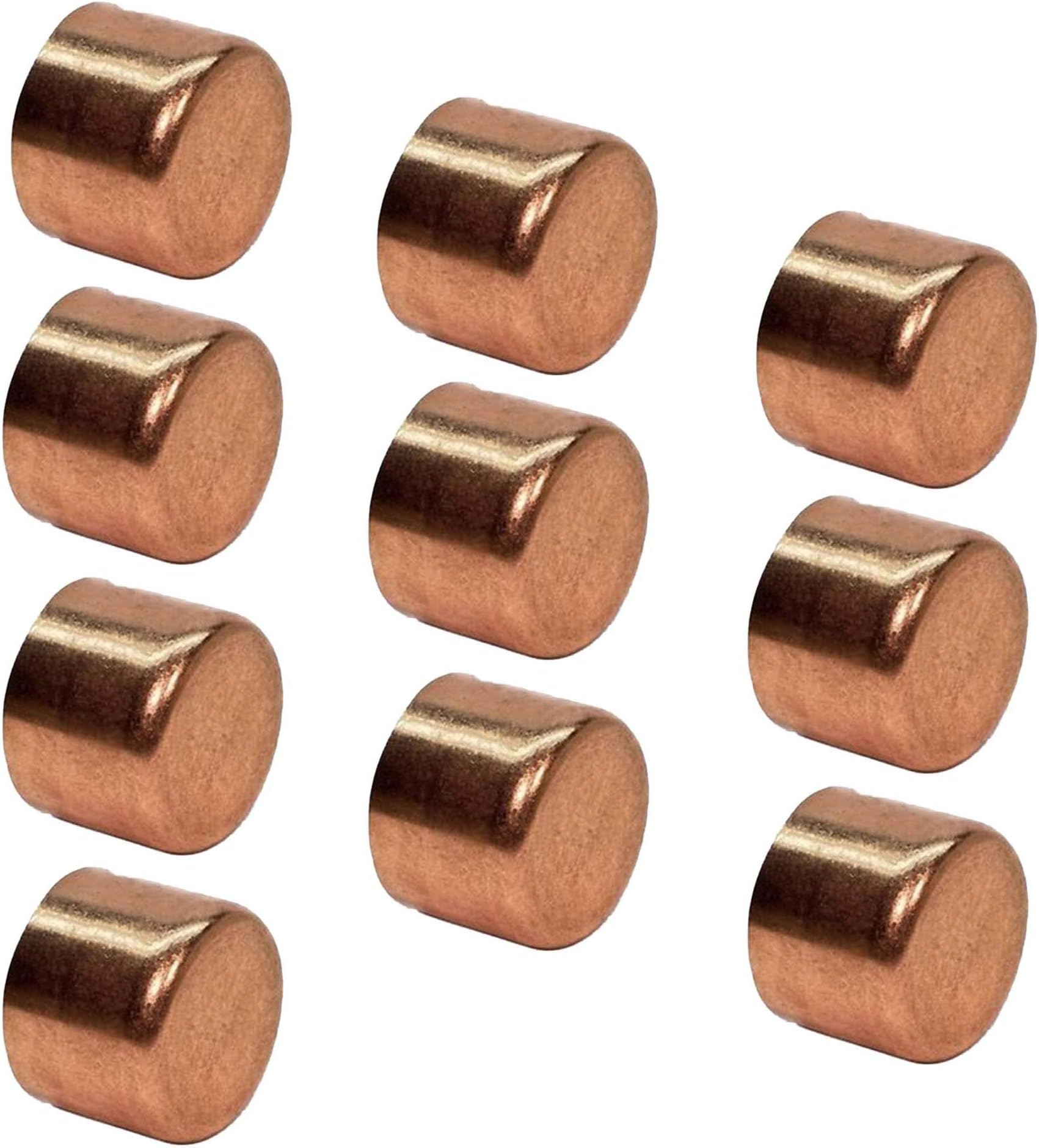 PROCURU 10-Pack 1/2" Inch Copper Pipe Cap, Sweat Connection, Certified ...