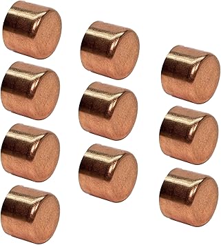 Amazon.com: PROCURU 10-Pack 1/2" Inch Copper Pipe Cap, Sweat Connection ...