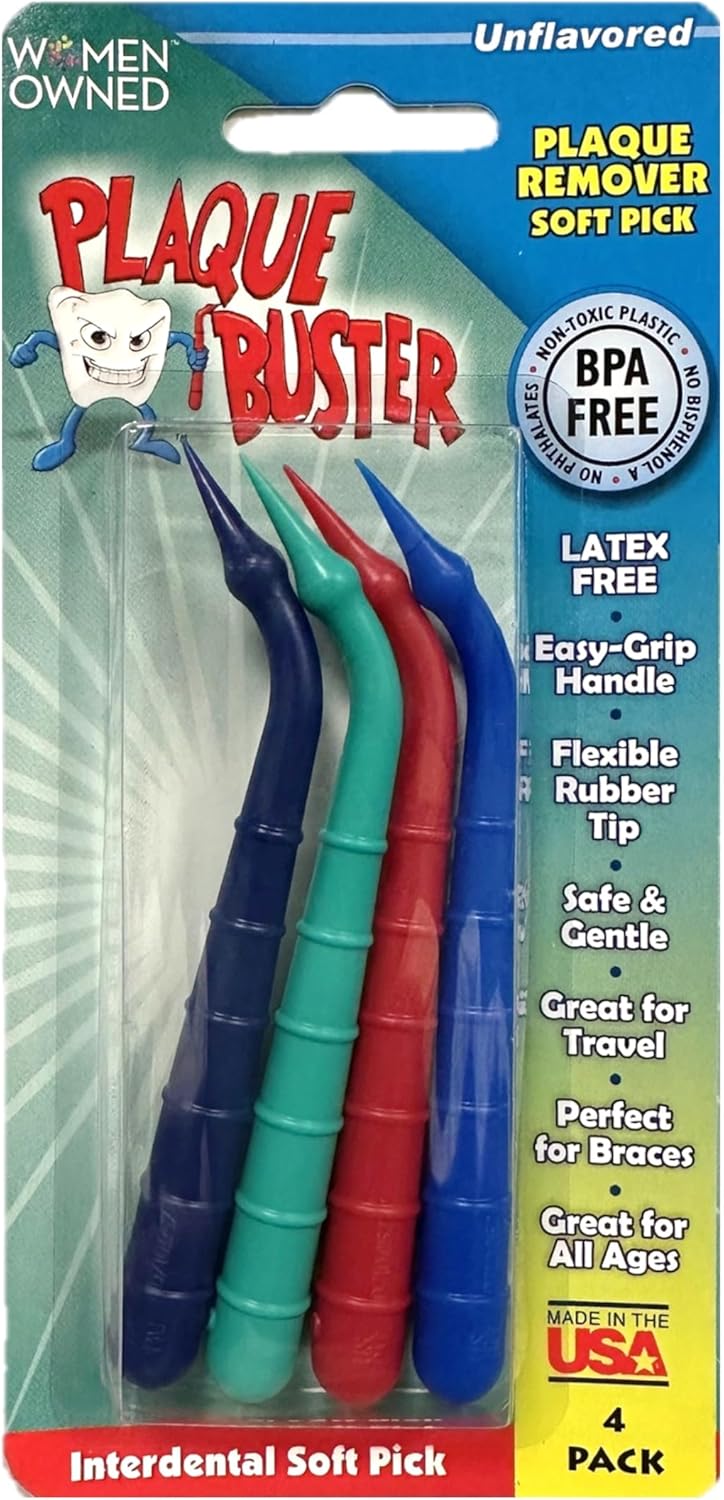 Amazon.com: Plaque Buster (4 Count Soft Interdental Pick, Gum ...