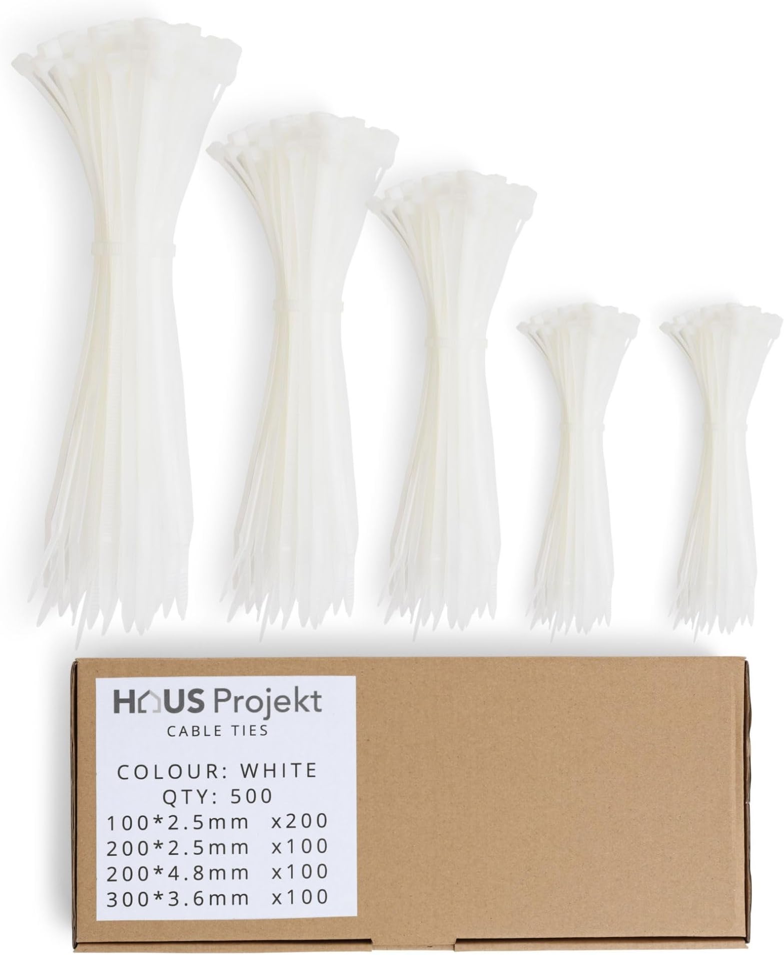 1500 Stück professionelle Kabelbinder Kabelbinderhalter 1000Pcs 200 x 3 ...