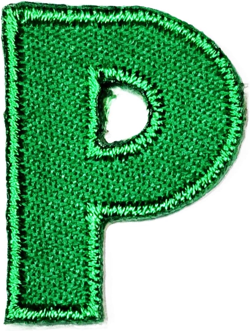 Amazon.com: Mini Green Letter P Patch Alphabet Letters A to Z Cartoon ...