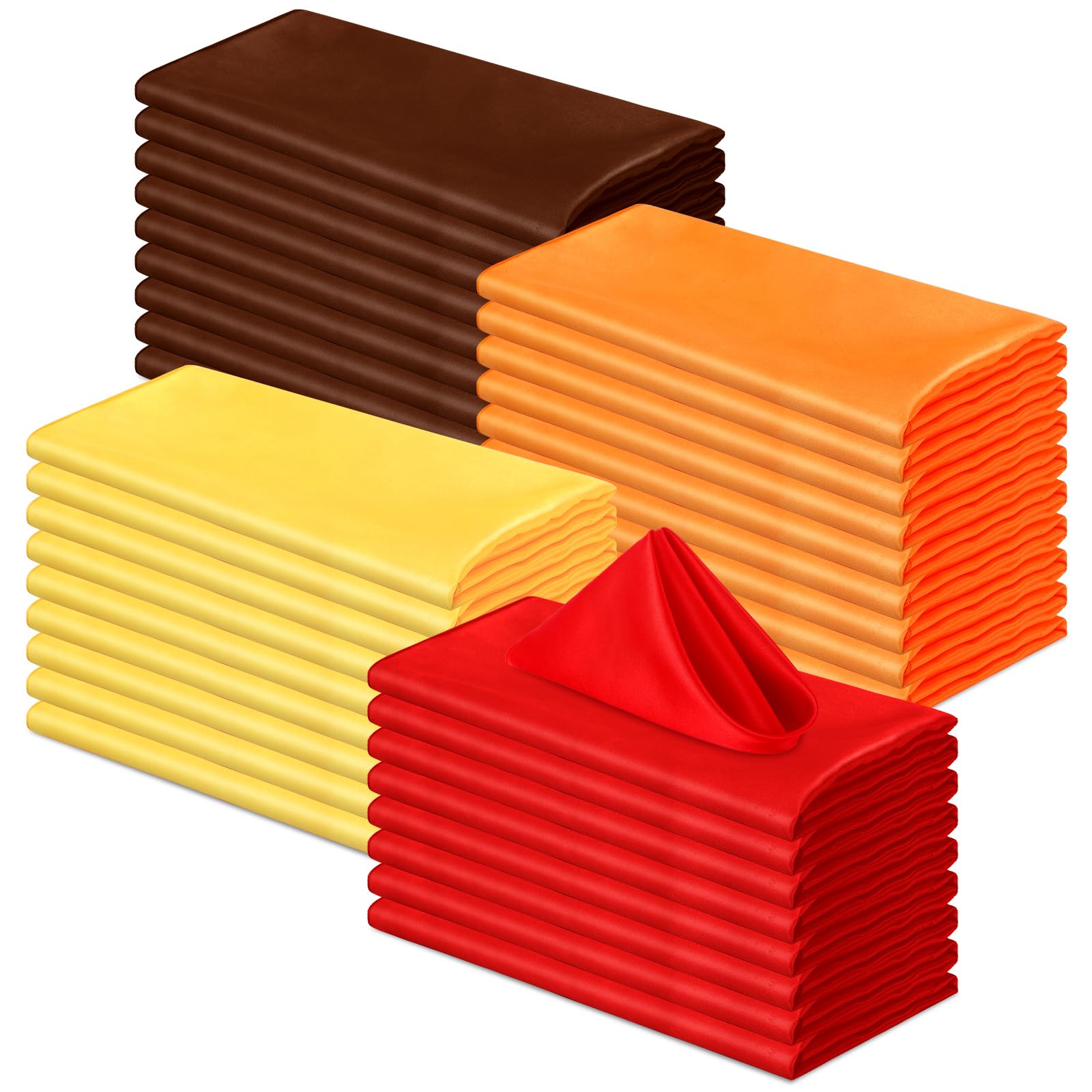 Amazon.com: 36 Pcs Fall Cloth Napkins Thanksgiving Polyester Dinner ...