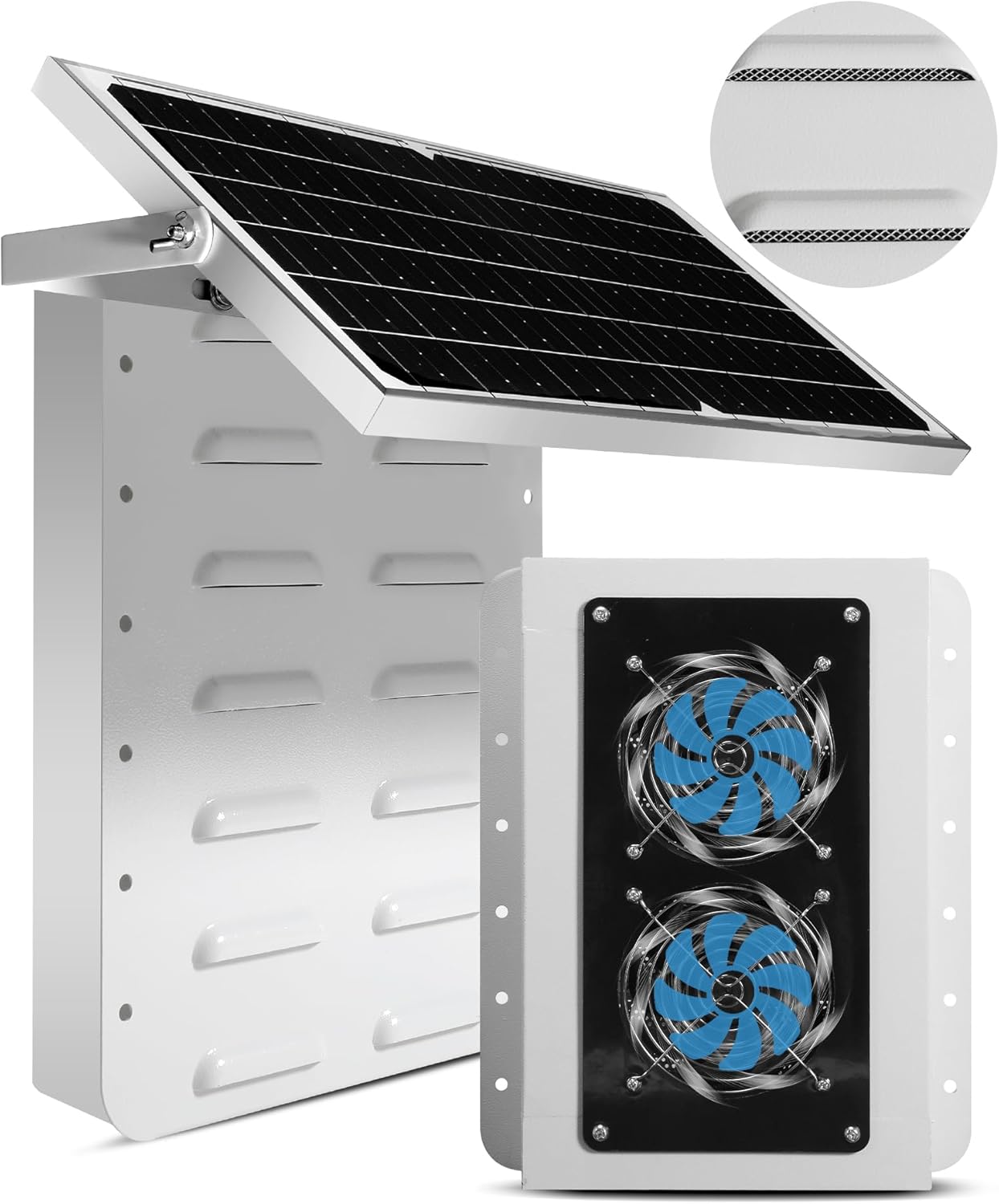 Shipping Container Side Vent Solar Exhaust Fan Kit,15W Solar Panel ...