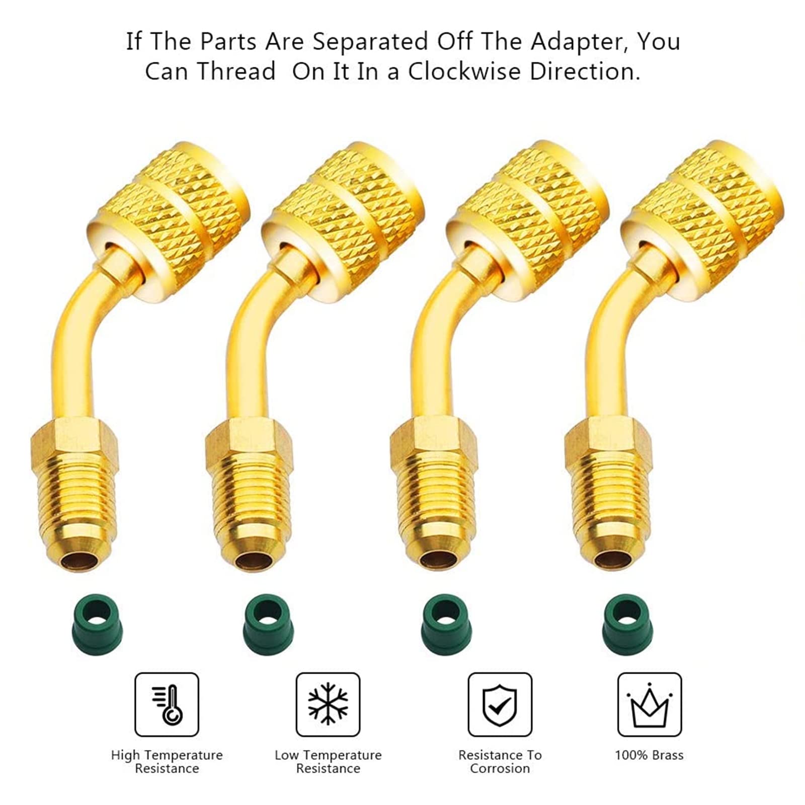 Snapklik.com : Zoizocp R410a Charging Vacuum Port Adapter Brass Converter