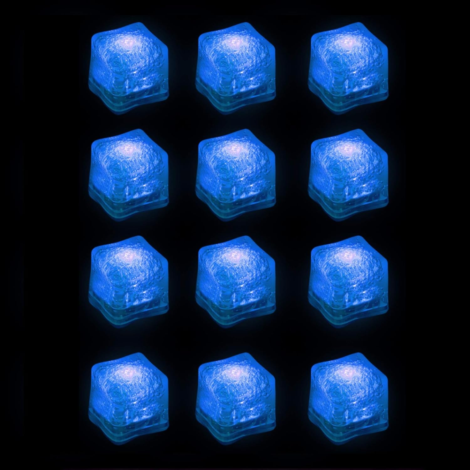 Amazon.com: Windy City Novelties 12-Pack Blue LED Ice Cubes with 6 ...