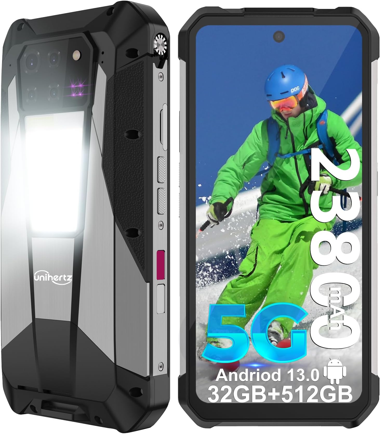 Unihertz Tank 3 Pro Téléphone 2024, 23800mAh 5G Telephone Portable ...