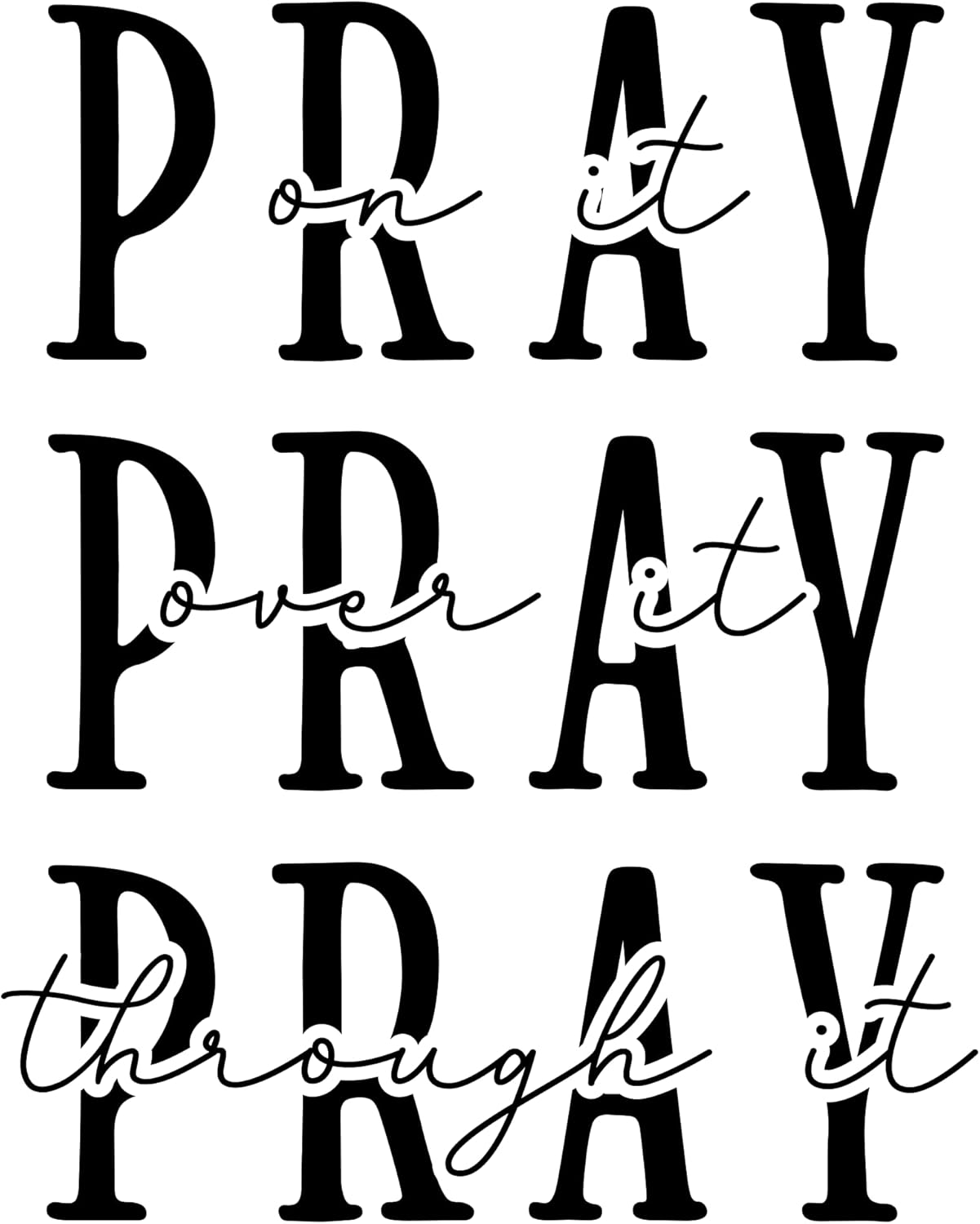 Amazon.com: 2 (Pieces) 3"and 5" Stickers n Decals - Pray On It Pray ...