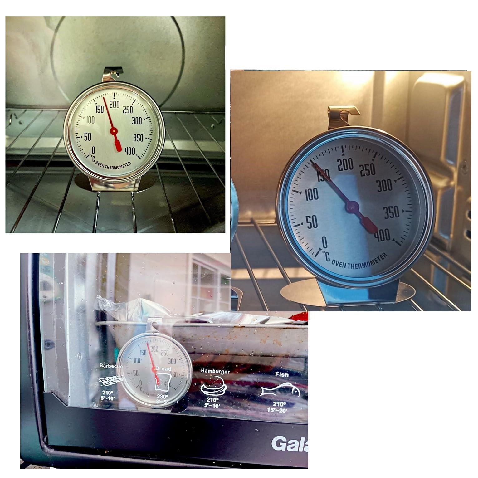 Snapklik.com : Oven Thermometer 0-400, Stainless Steel Dial Oven ...