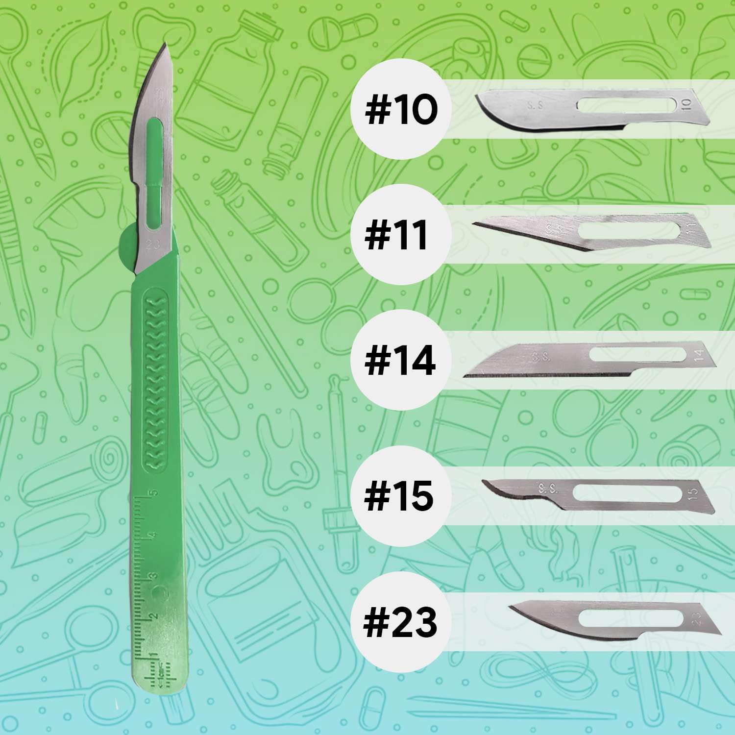 Snapklik.com : FifthPulse Disposable Surgical Scalpel Knife #23 - Ten ...
