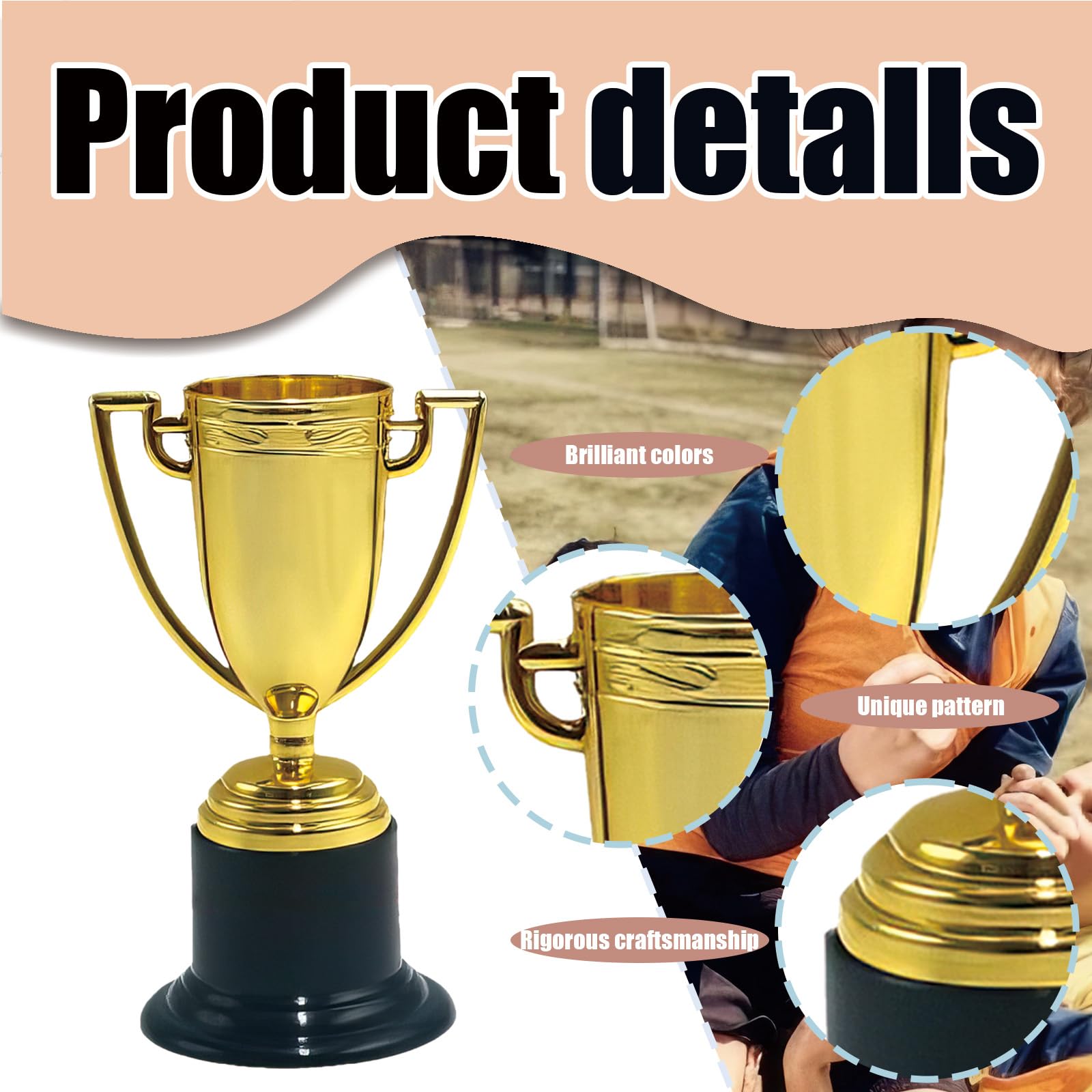 Mini Gold Trophies Mini Trophies Bulk 12-Pack Mini Plastic Trophy Cups ...