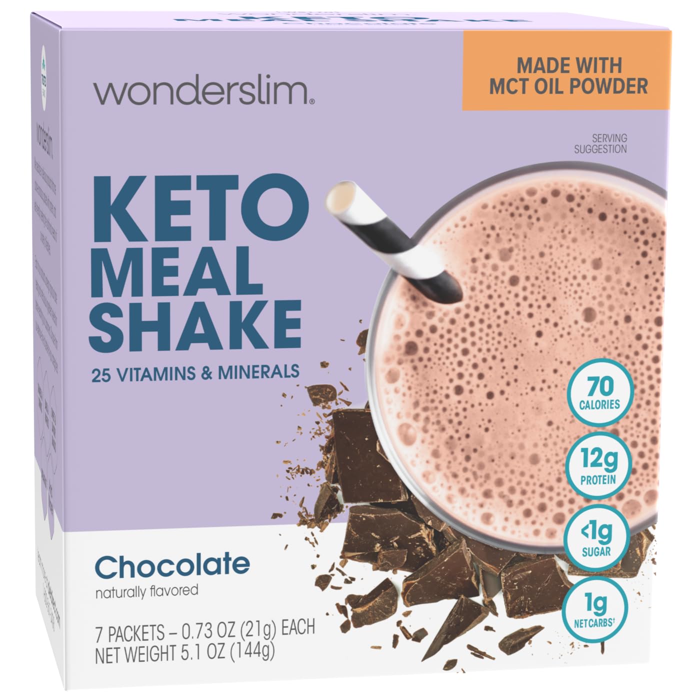 Amazon.com: WonderSlim Keto Meal Replacement Shake, Chocolate, Low Carb ...