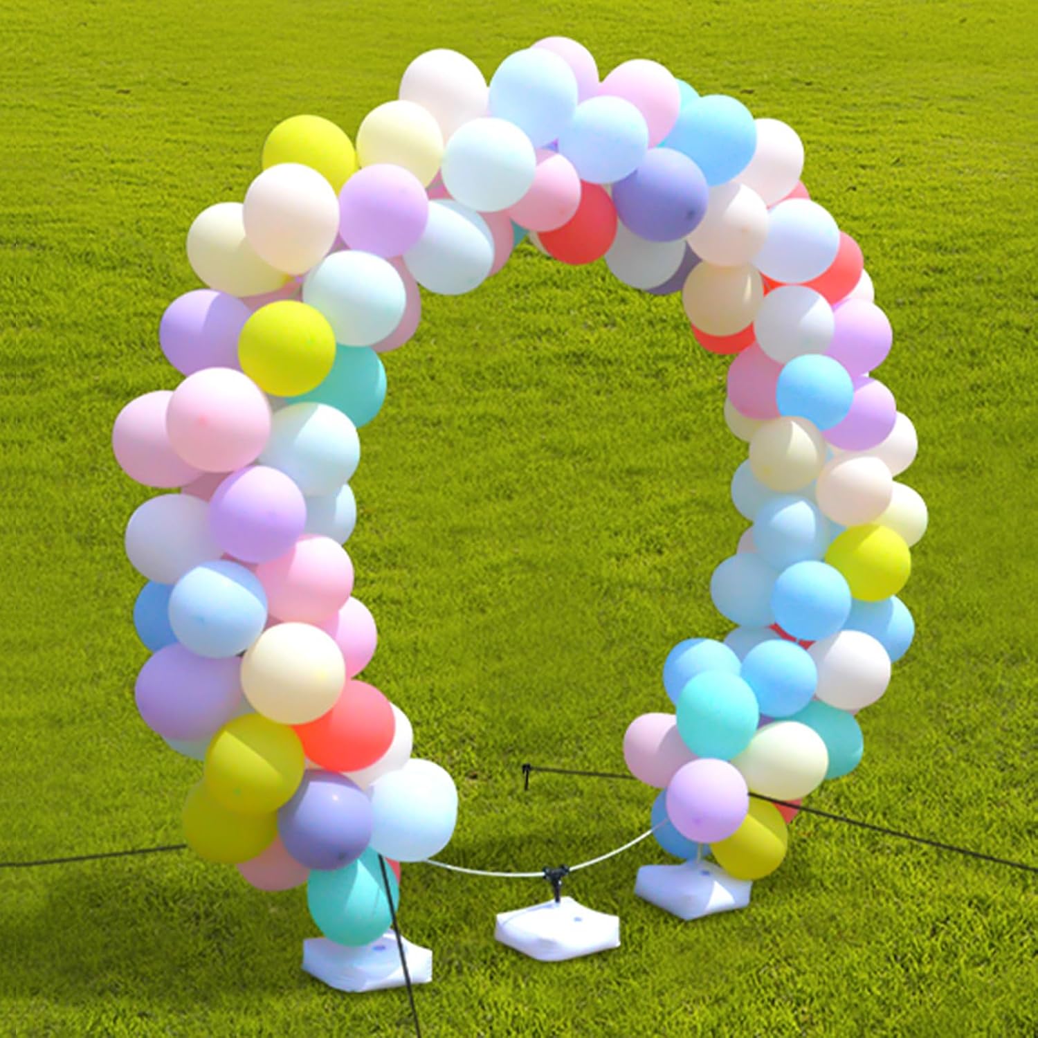 Amazon.com: Summer & Kiss Metal Round Balloon Arch Stand Kit with Base ...