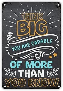 Amazon.com: First Day of School Signs think Big You Are Capable of More ...
