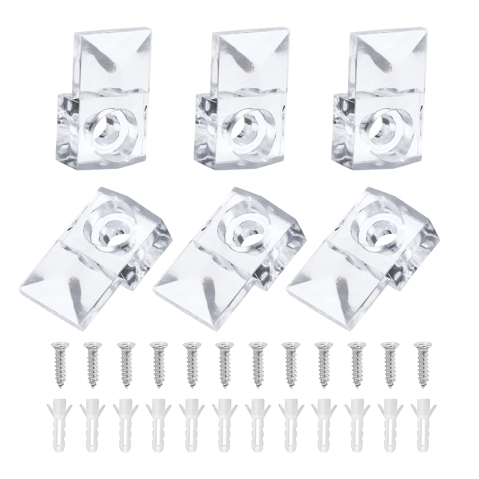 Jiozermi 30 Pcs Glass Window Retainer Clips Kit, Transparent Mirror ...