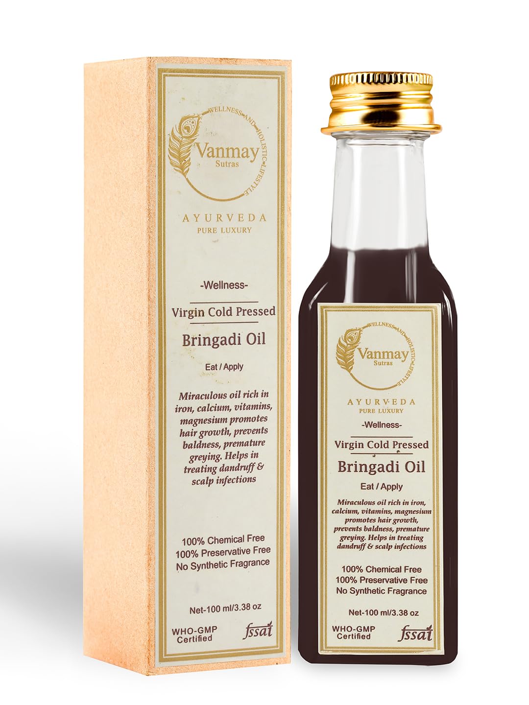 Buy Vanmay Sutras Virgin Cold Pressed Bringadi Oil (Eat|Apply ...