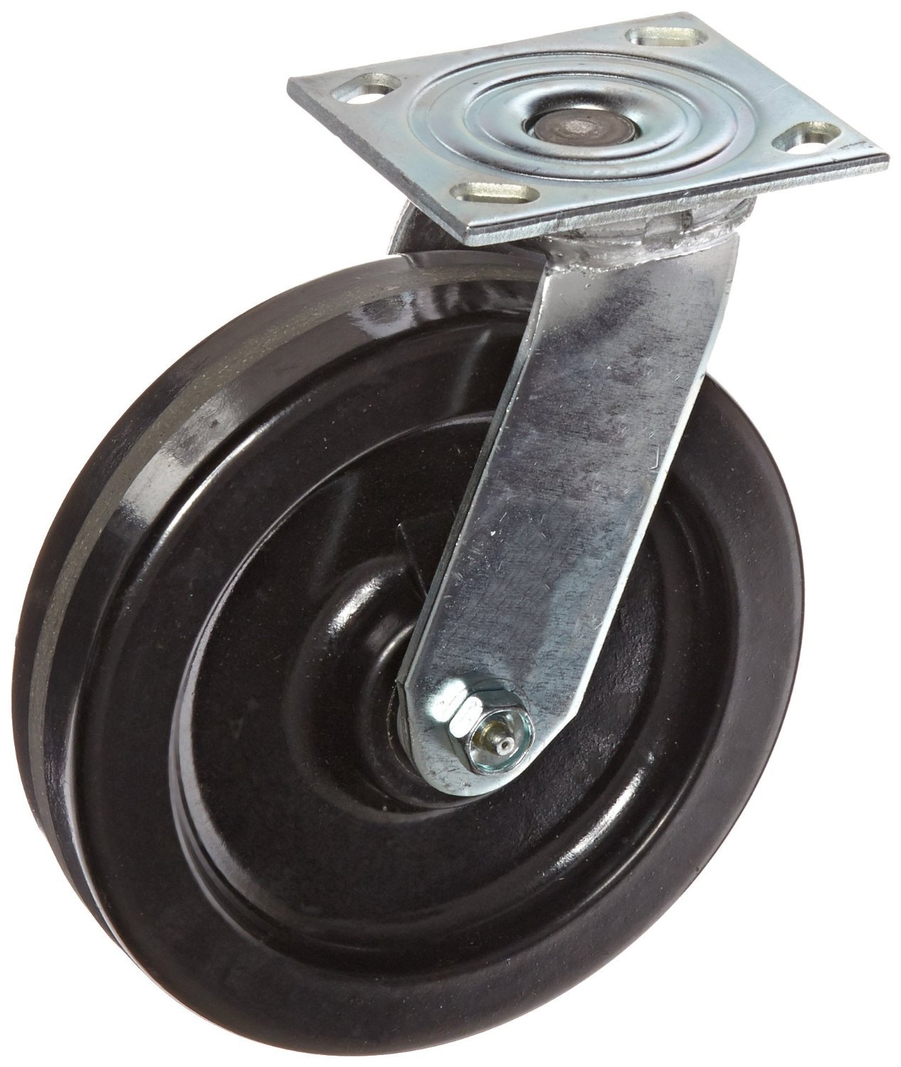 Albion 12TM08201S 8" Diameter Phenolic Wheel Medium Duty Swivel Plate ...