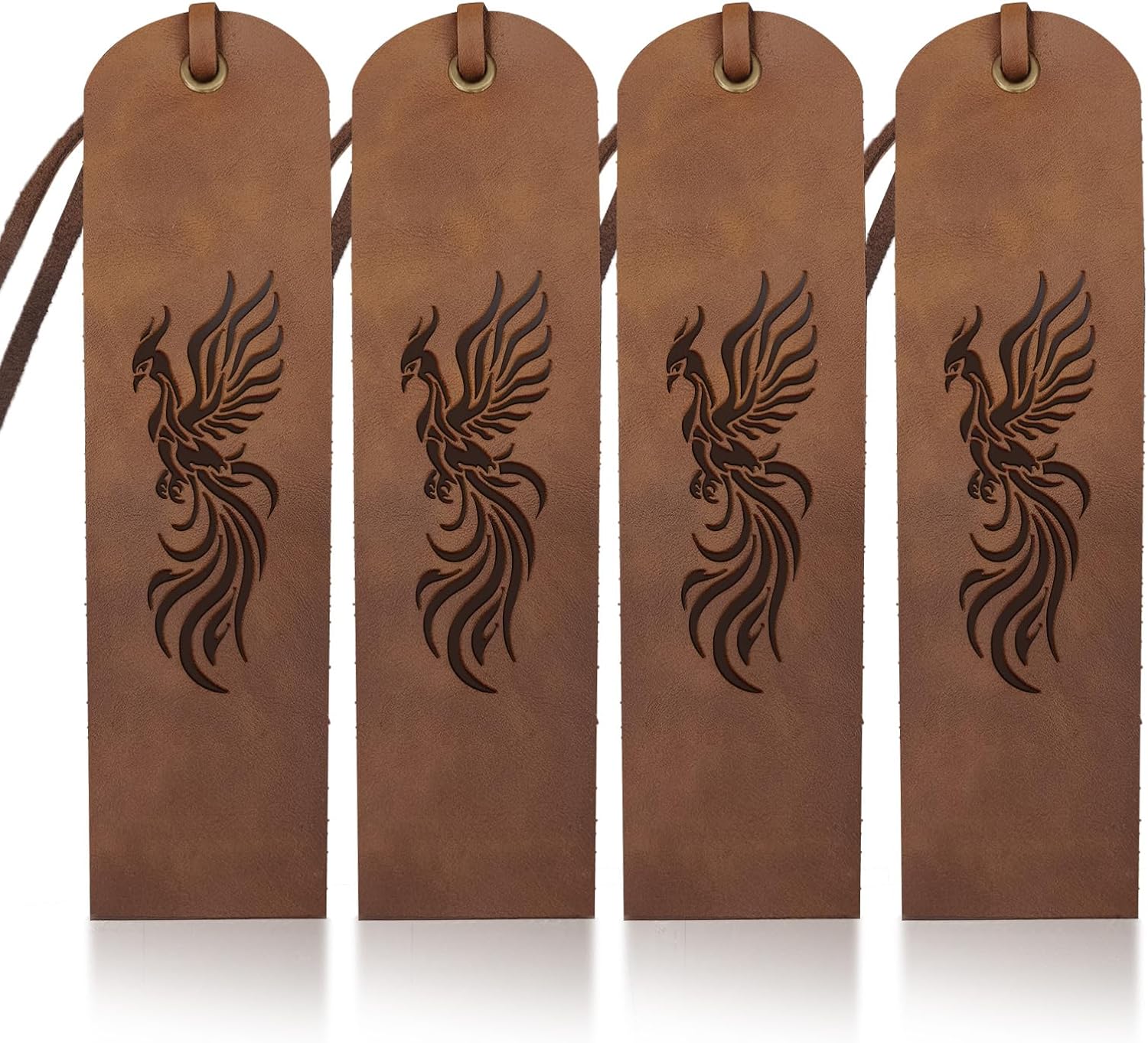 Amazon.com: MAYJOYDIY 4pcs Phoenix Totem Leather Bookmark Vintage Bird ...