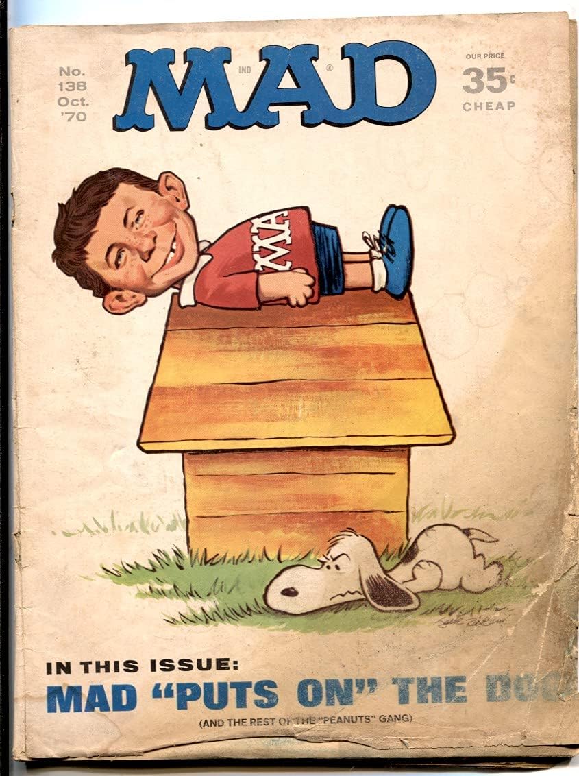 Amazon.com: Mad Magazine #138 1970-Peanuts Snoopy parody- low grade : N ...