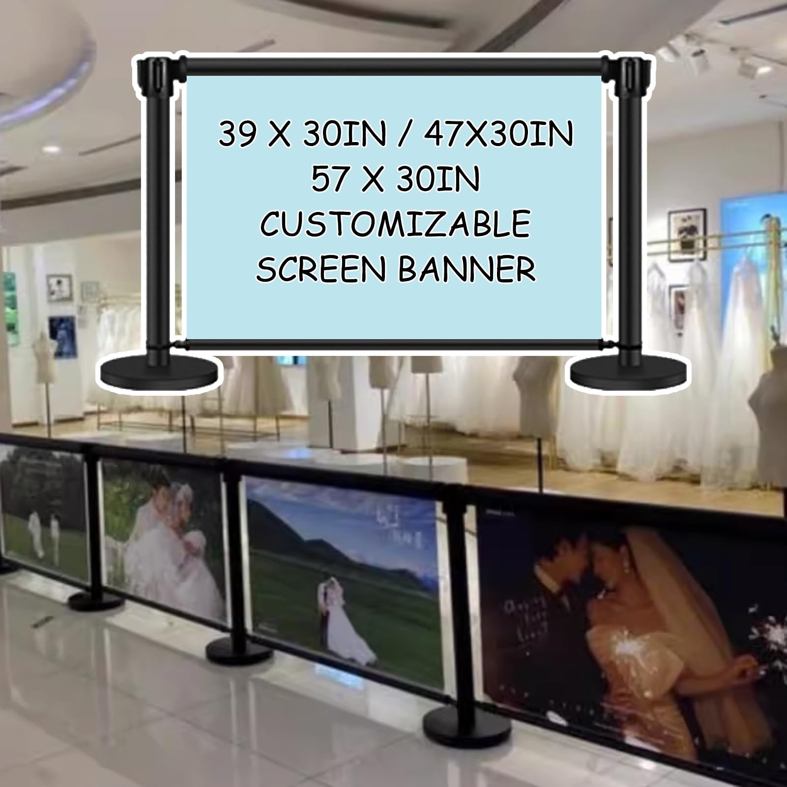 Amazon.com: ROYUMI Custom Retractable Sign Stanchions with Crowd ...