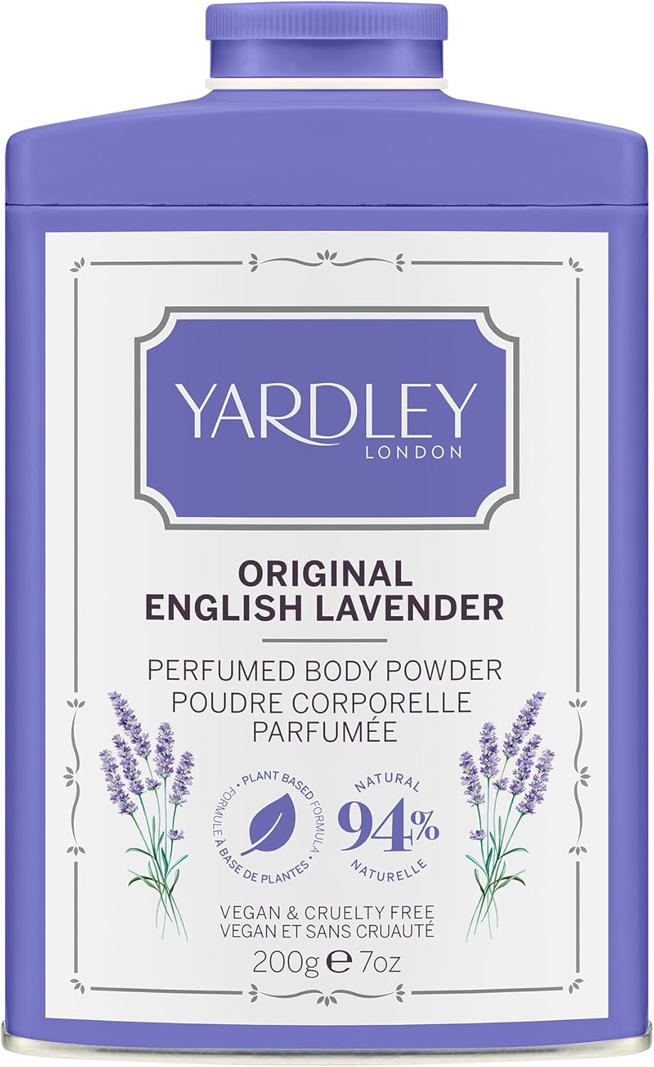 Yardley London original English lavender perfumed body powder, talcum ...