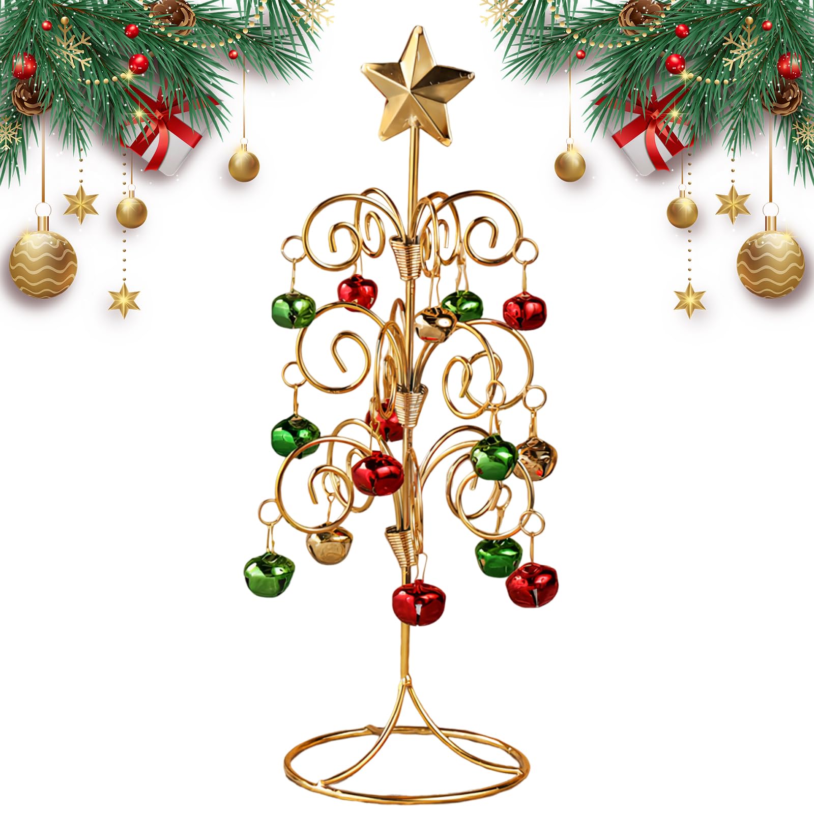 Mini Christmas Tree Table Decorations 30cm Metal Christmas Tree with ...