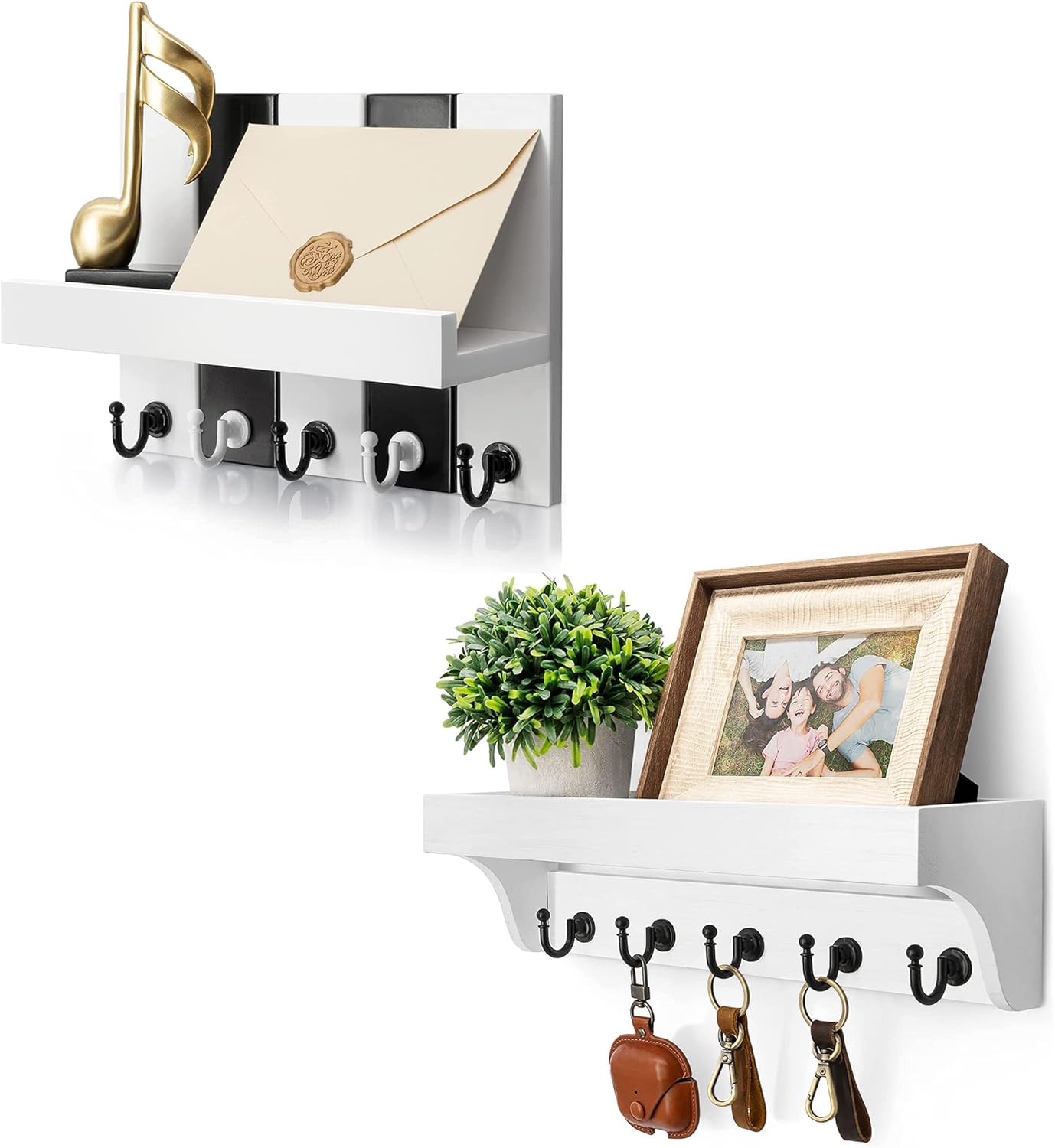 Amazon.com: Rebee Vision Key Holder for Wall Set : 10" Key Rack with 5 ...