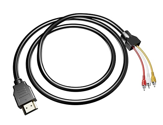 Amazon.com: PANPEO HDMI to RCA Cable, 1080P 5ft HDMI Male to 3-RCA ...