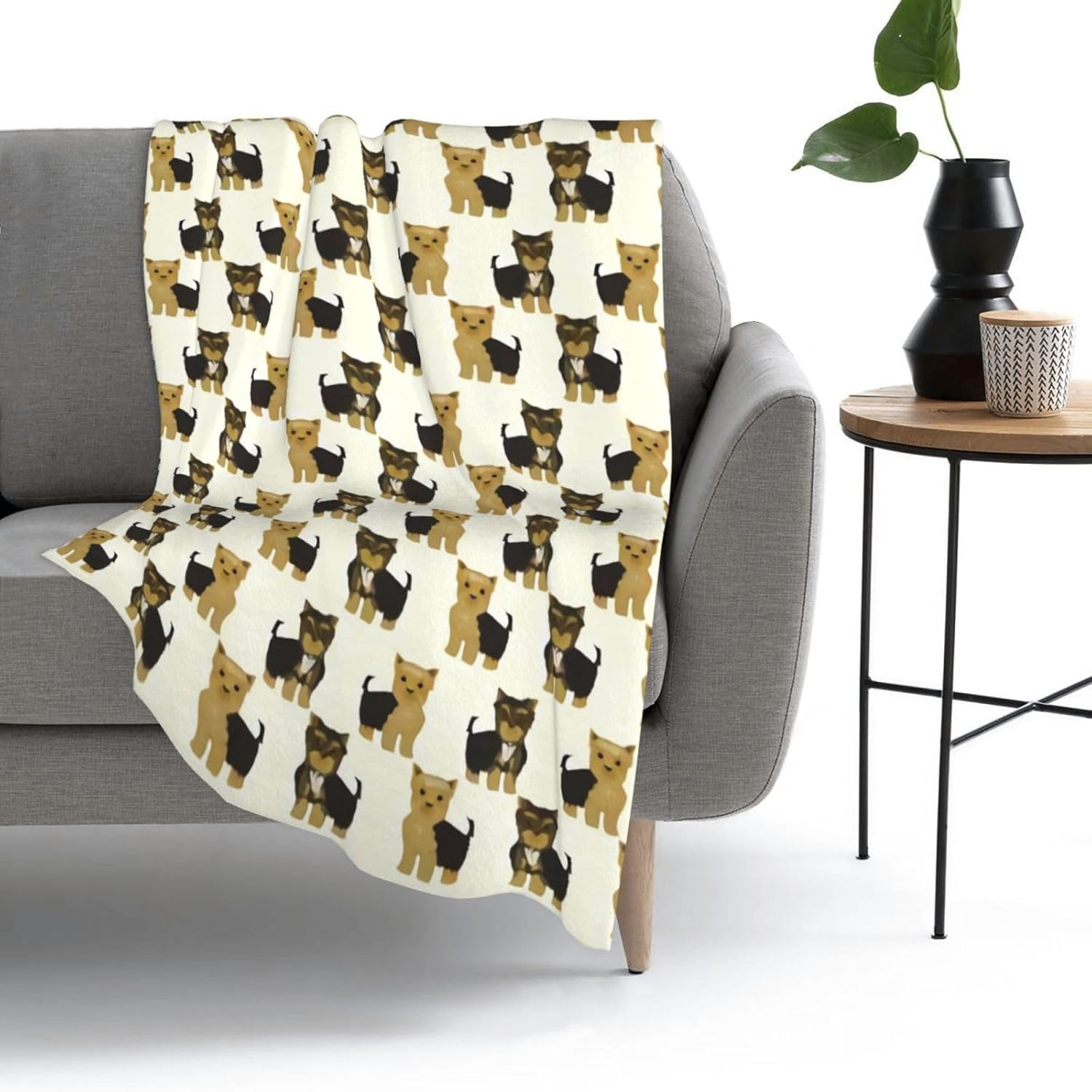 Amazon.com: Yorkshire Terrier Cute Yorkie Dog Pet Fleece Throw Blanket ...
