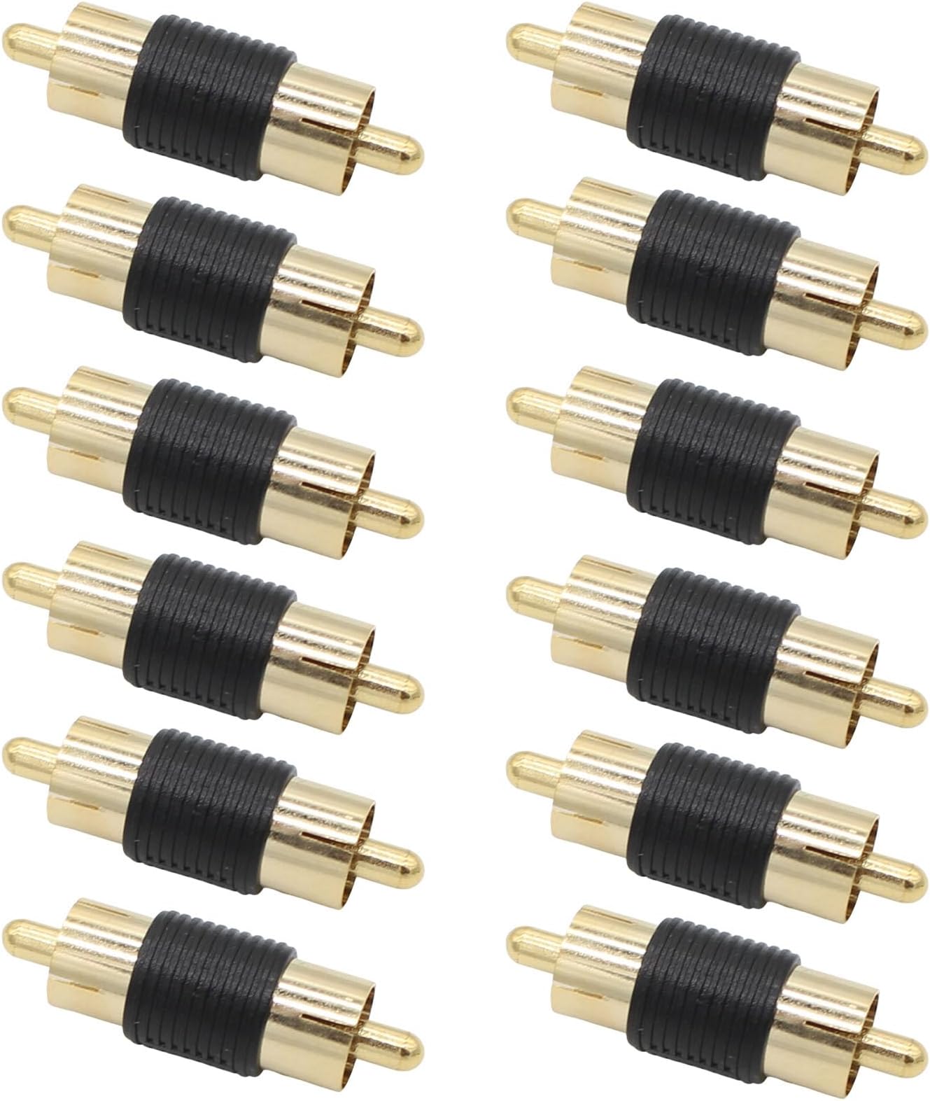 Amazon.com: Absolute MM100 Pair RCA Couplers Connector Male to Male ...